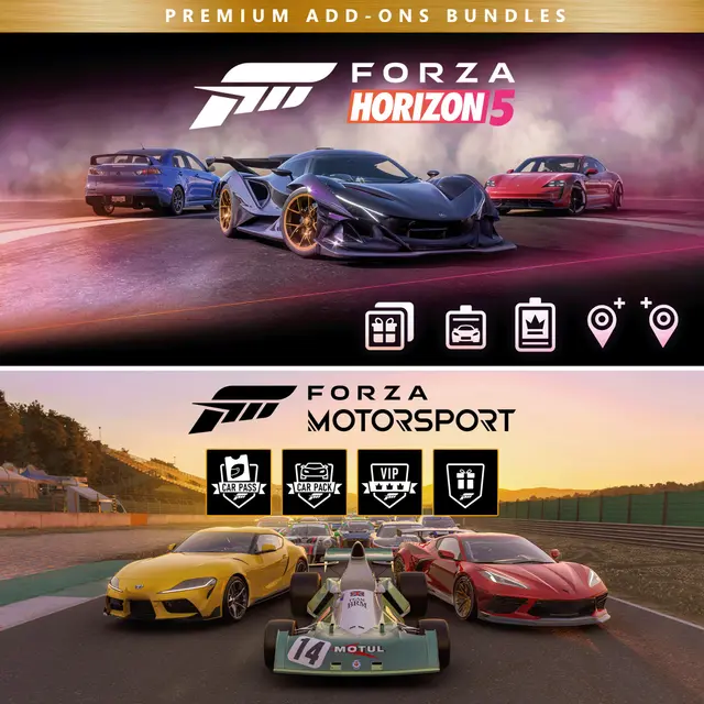 Forza Motorsport and Forza Horizon 5 Premium Add-Ons Bundle (XBOX One ...