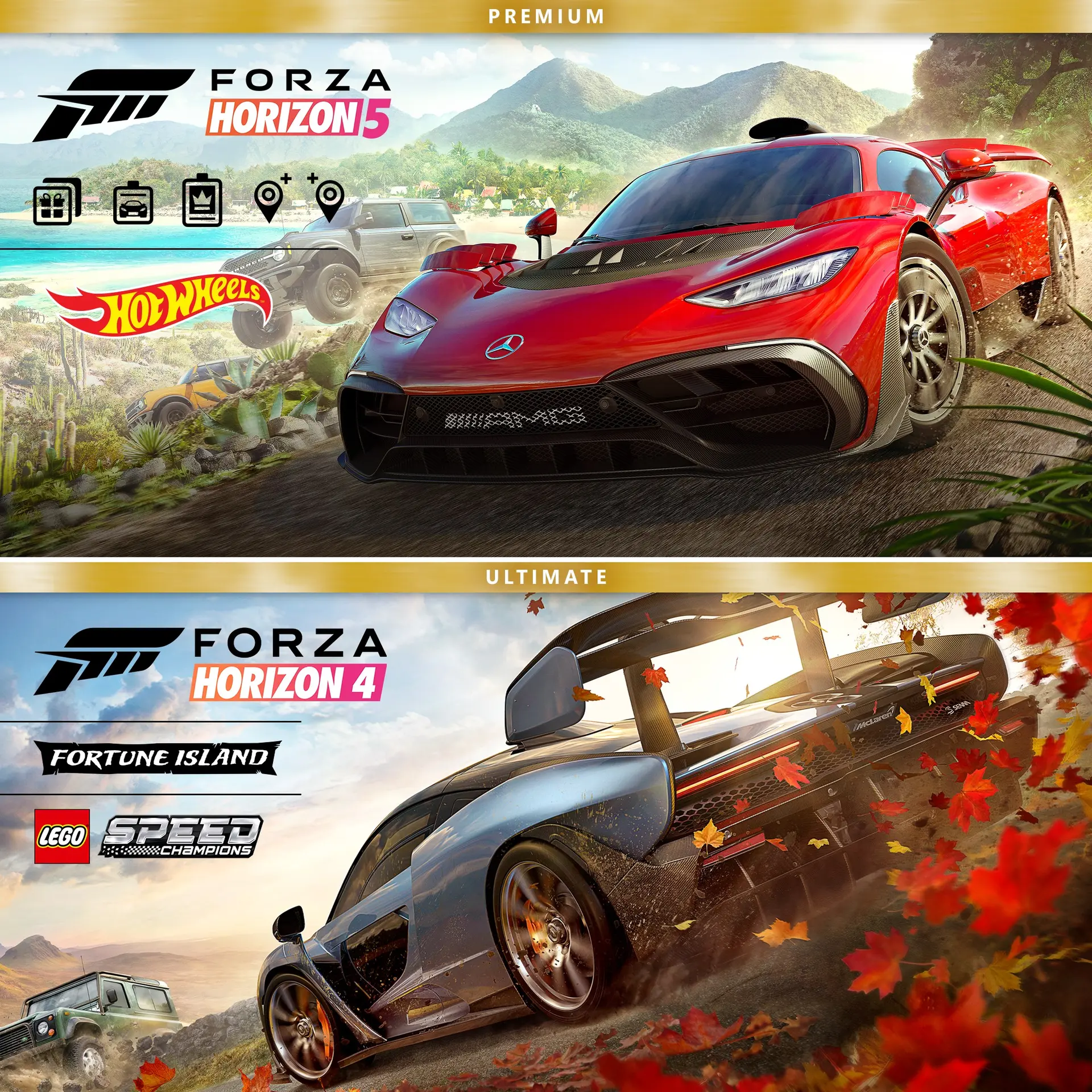 Forza Horizon 5 and Forza Horizon 4 Premium Editions Bundle (XBOX One ...
