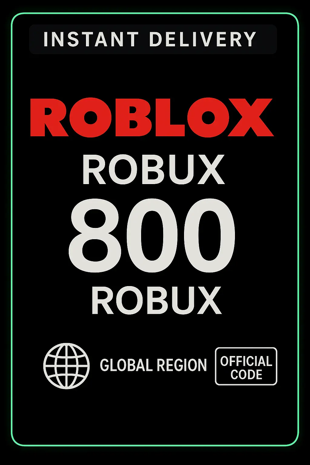 Mua thẻ quà tặng Roblox - 800 Robux (Toàn cầu)