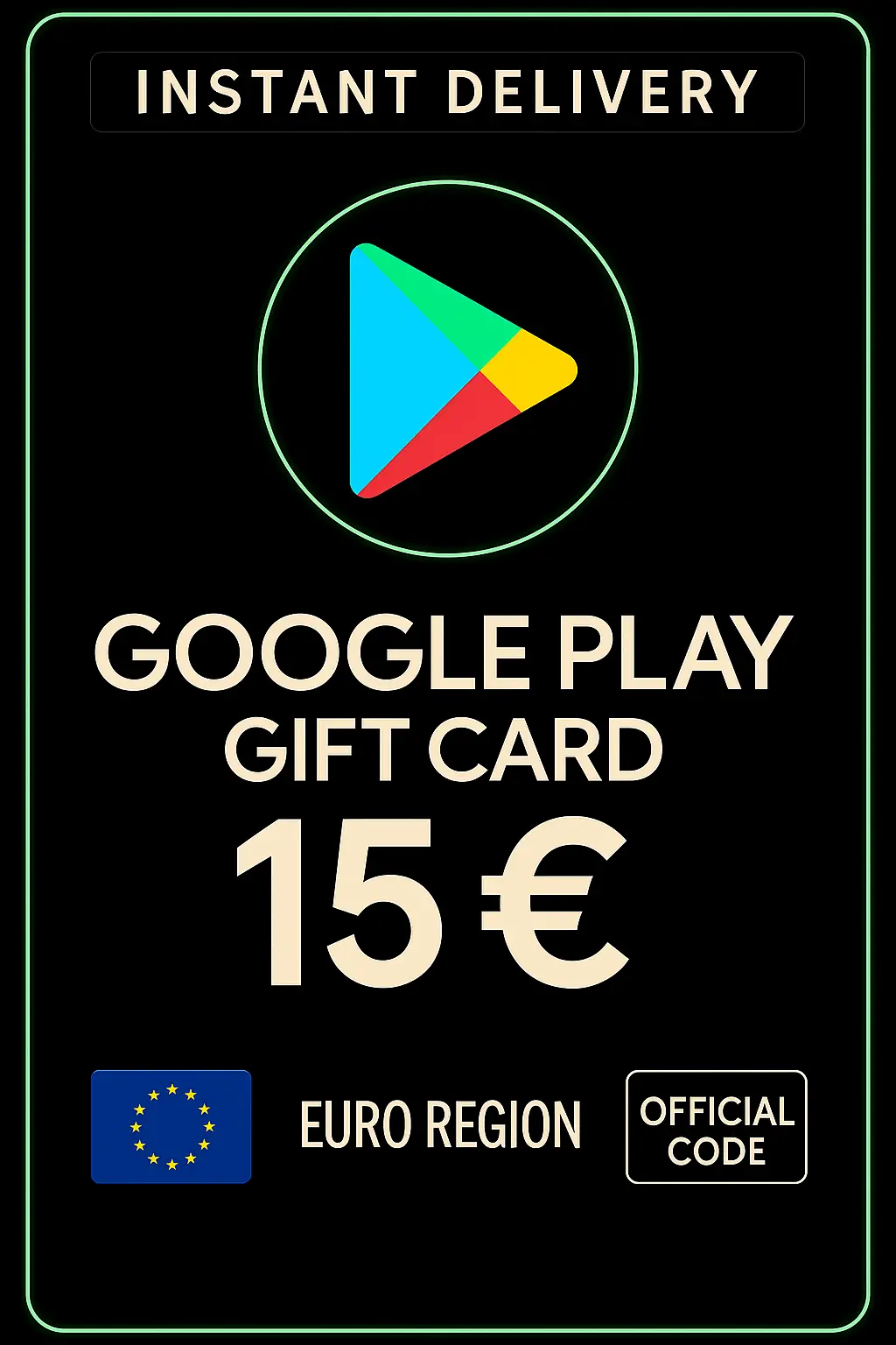 Buy Google Play Gift Card - Europe 15