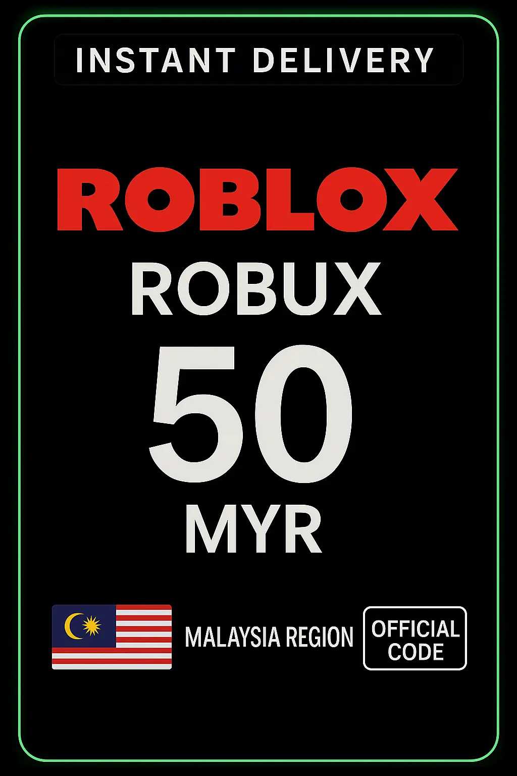 ซื้อการ์ดเกม Roblox 50 MYR (MY)